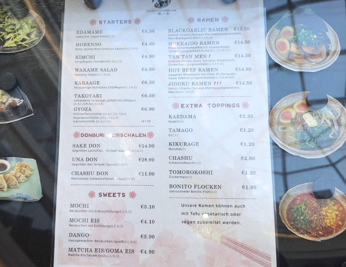 Speisekarte von Ichi Go Ichi E restaurant, Linz