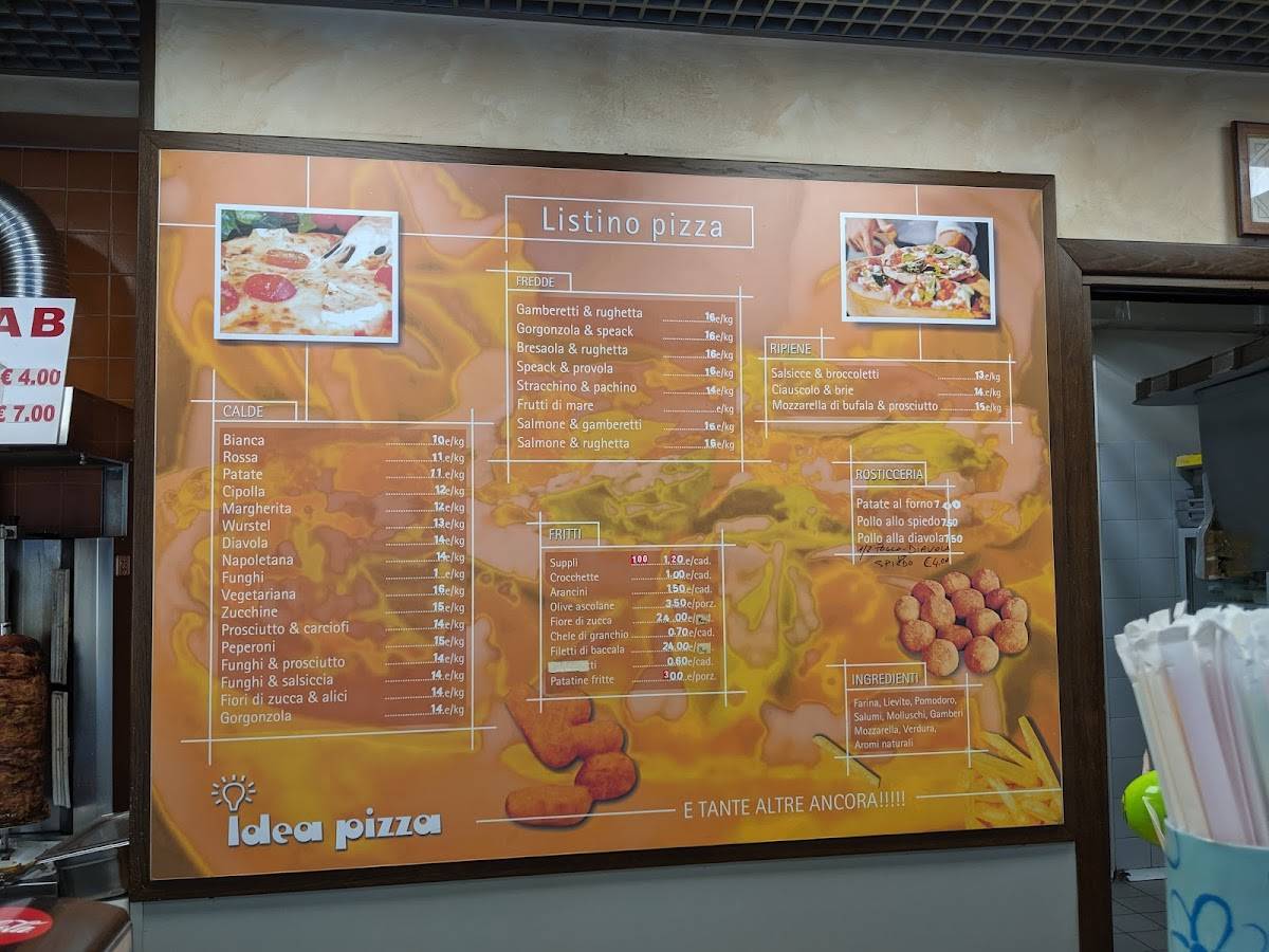 Menu da Ideal Pizza ristorante, Roma, Viale Gaetano Arturo Crocco
