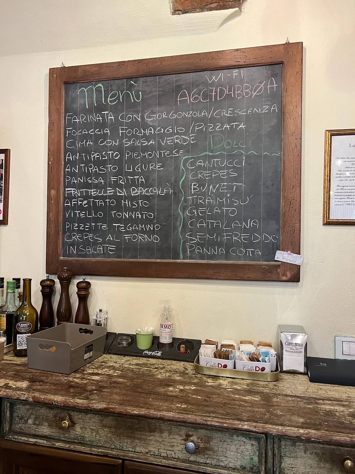 Menu da Il Banco ristorante, Novi Ligure, Via Monte di Pietà