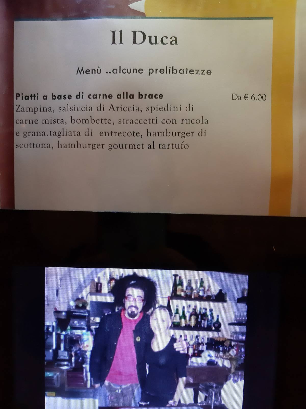 Menu da Il Duca pub & bar, Giovinazzo