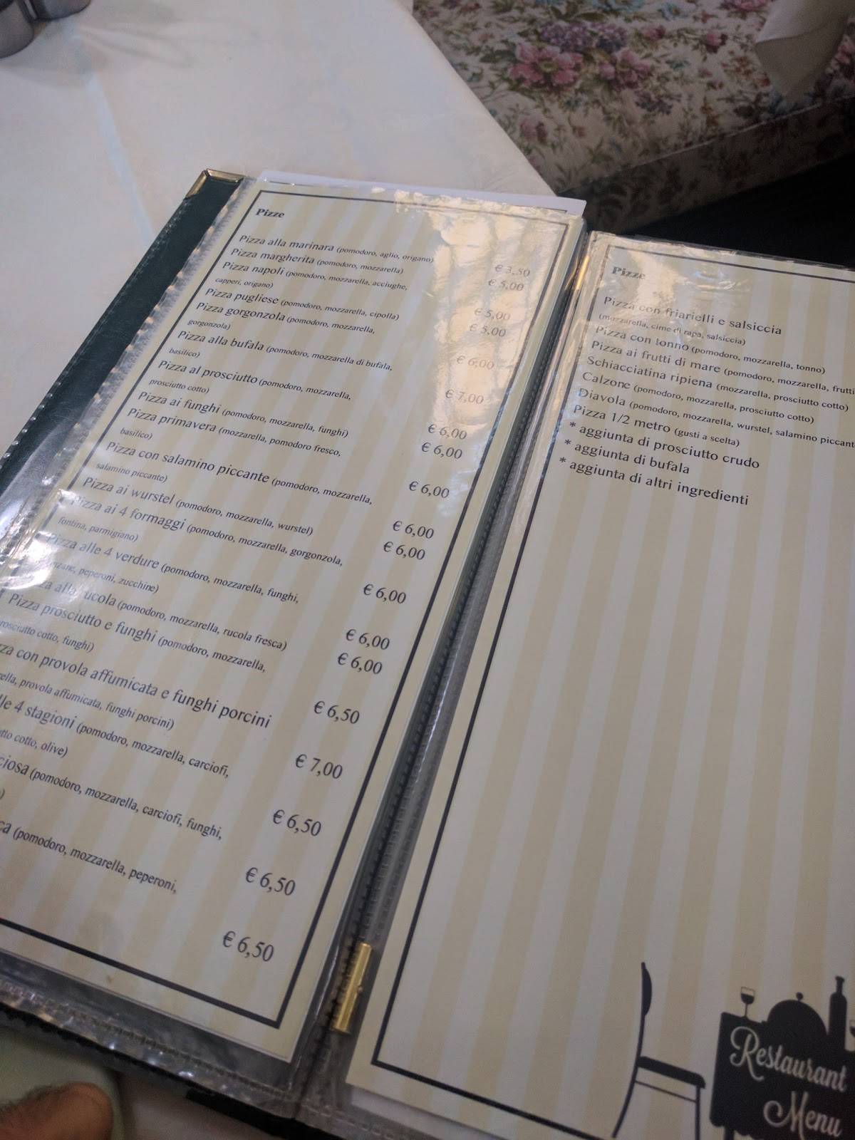 Menu da Il Gambero pizzeria, Pontedera