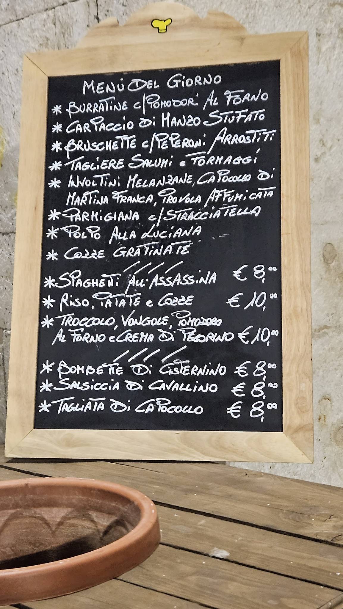 Menu da Il Quarto Storto -Trattoria ristorante, Bitonto