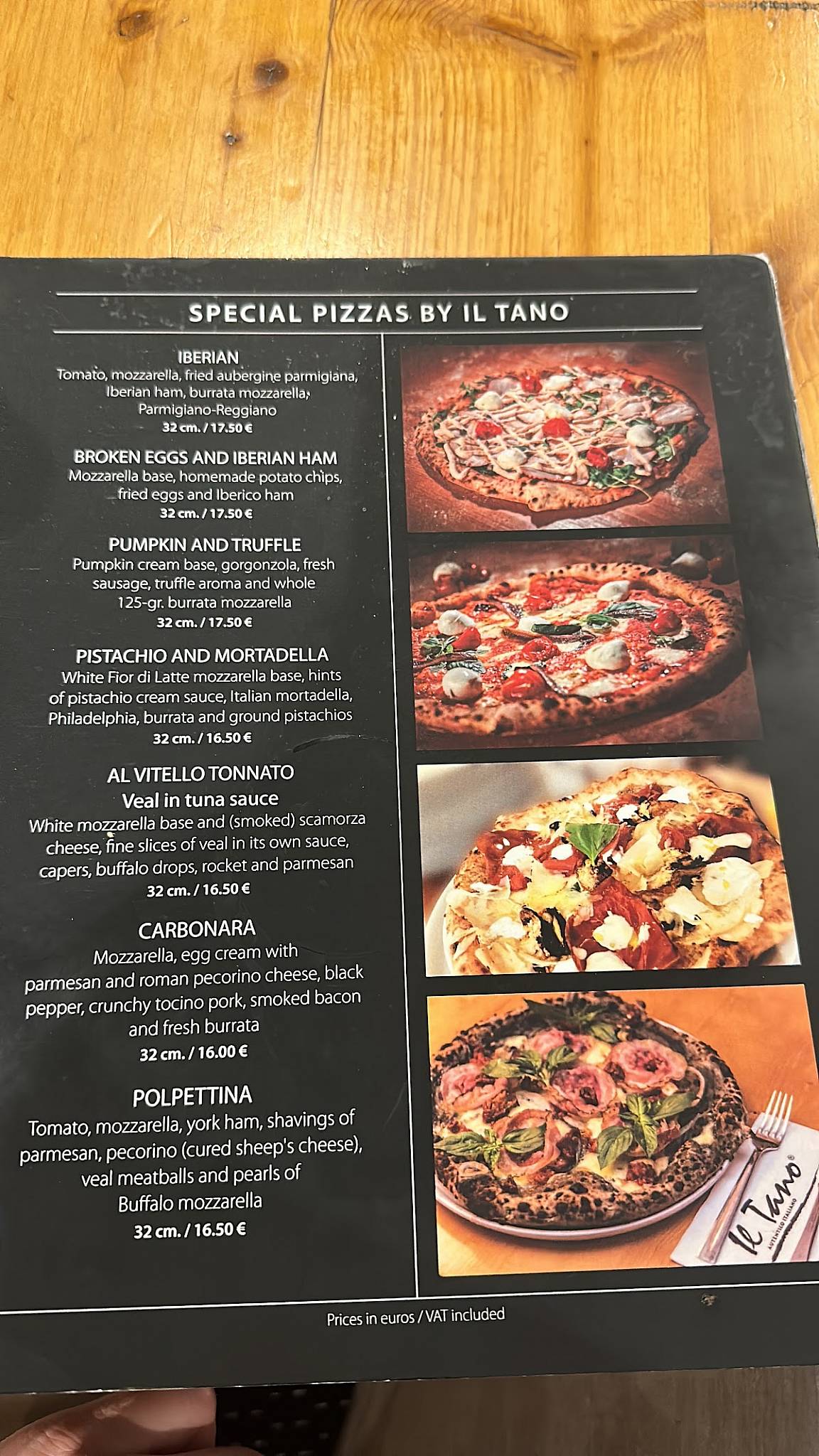 Menu at Il Tano Portals Nous Restaurante y Pizzeria, Portals Nous