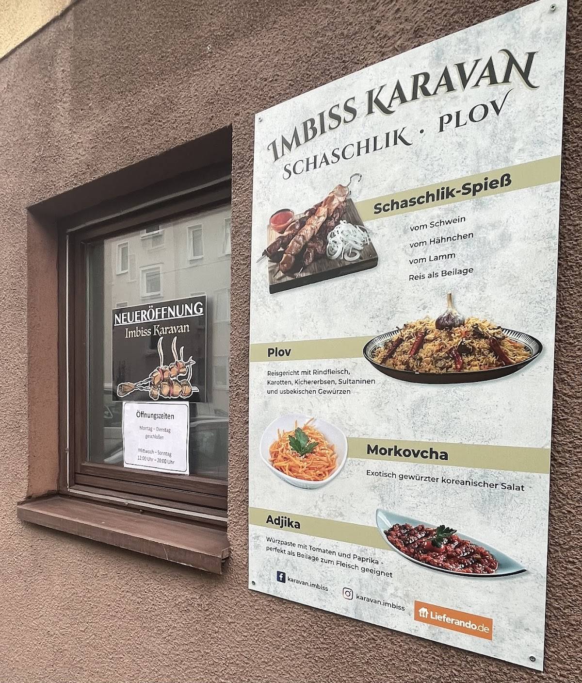Carta del café Imbiss Karavan, Fürth