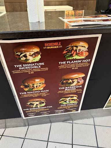 Menu at Incredible Burger restaurant, Greensboro