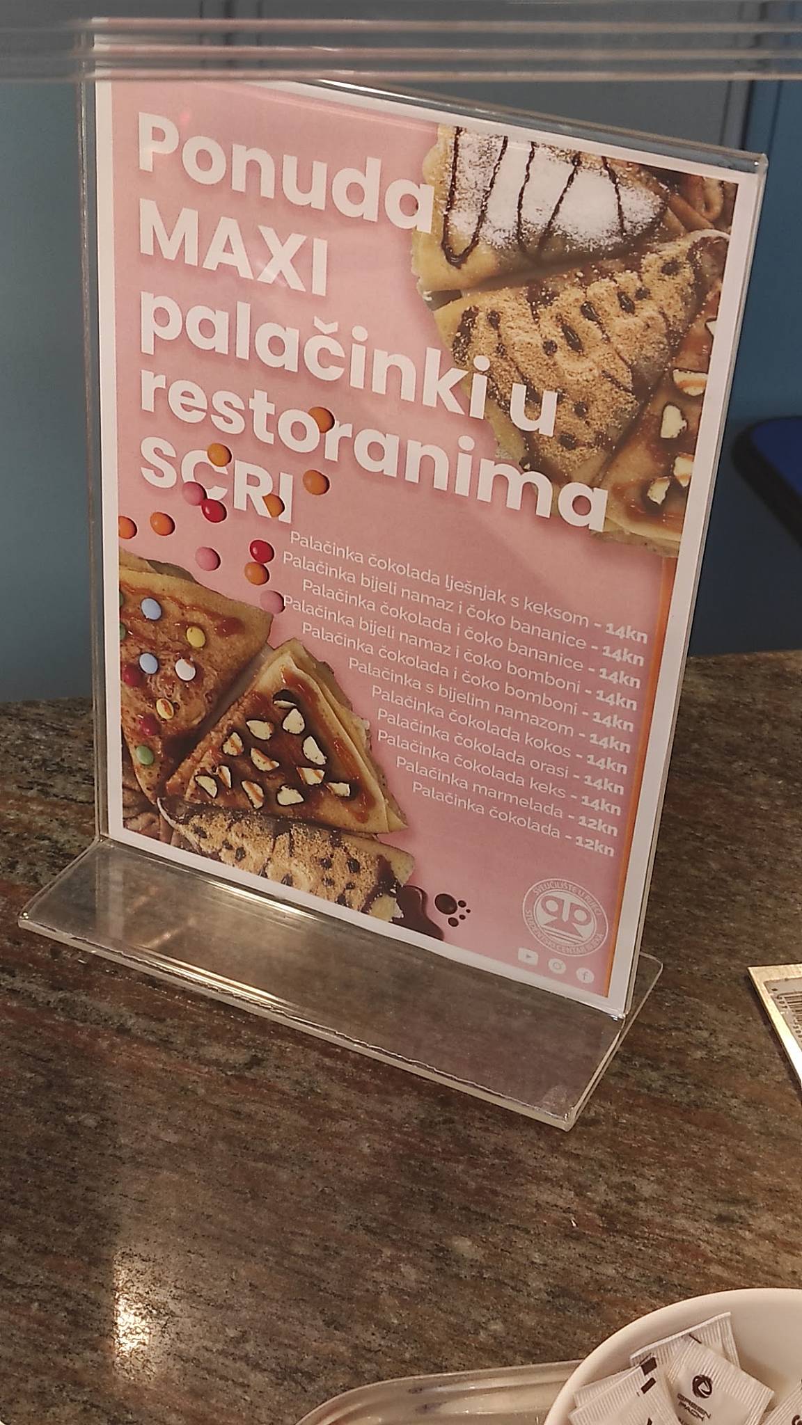 Menu at Index restaurant, Rijeka