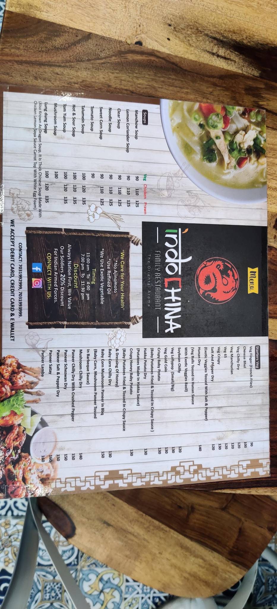 Menu at Indo China - Family Restaurant, Ambernath