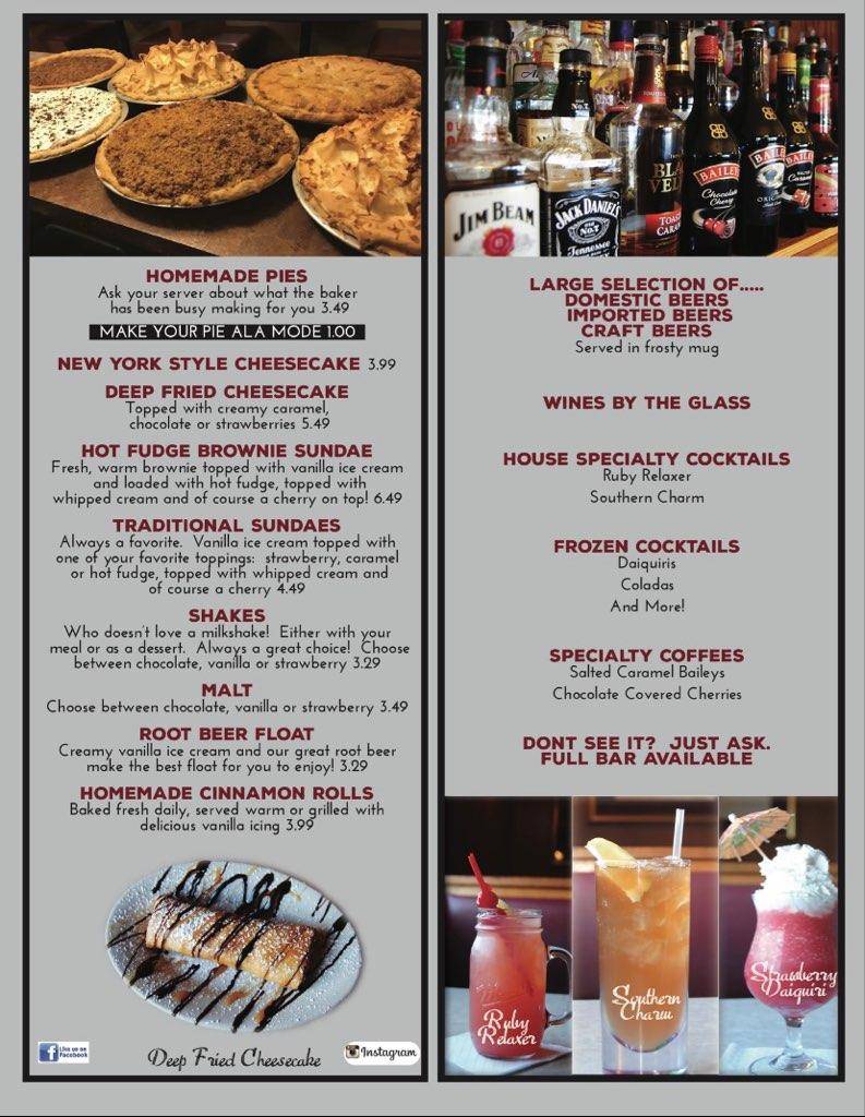 Menu at J J Rubys pub & bar, Ithaca