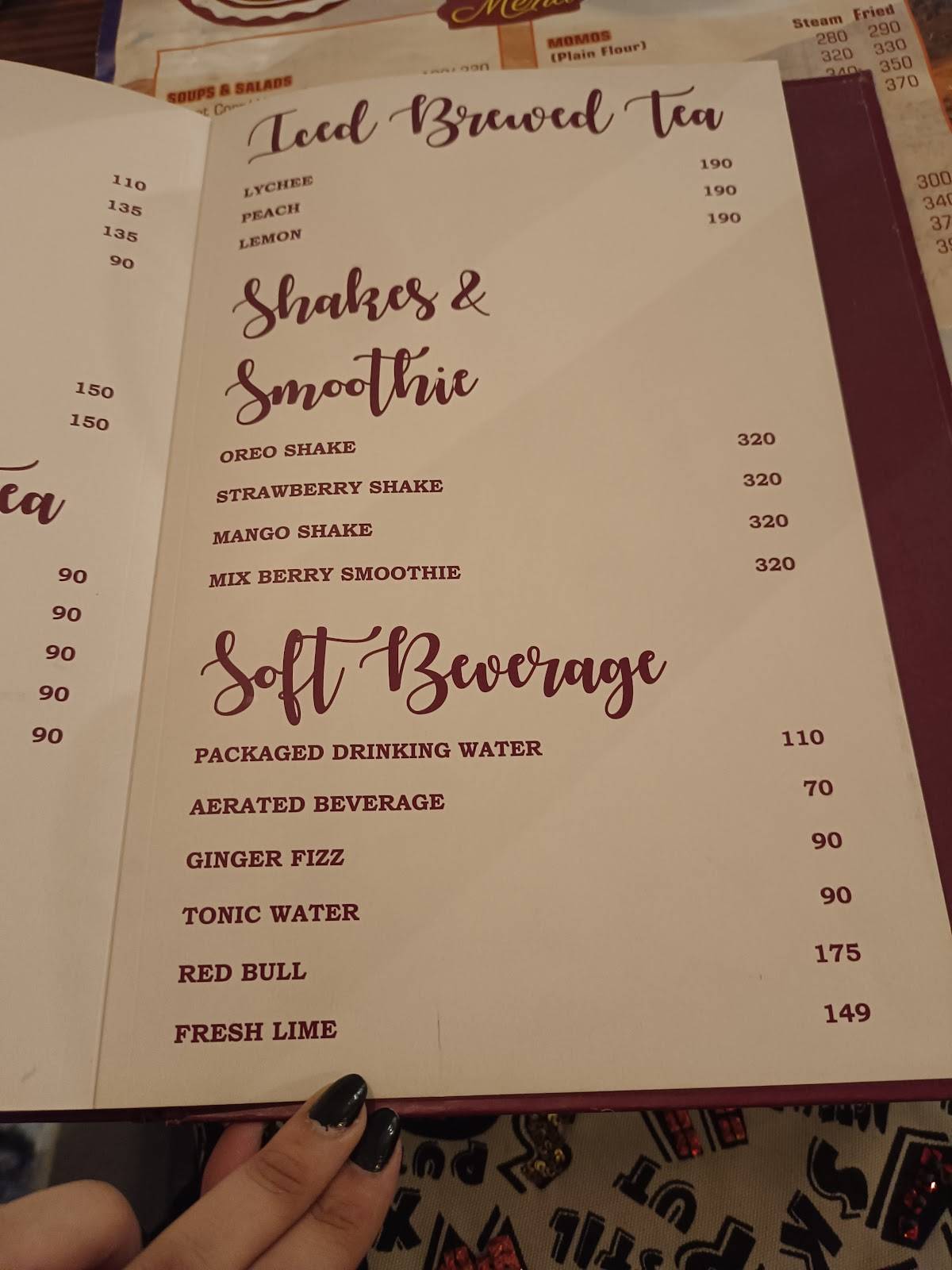 Menu at JALSA INDIAN AND LADAKHI KITCHEN AIR BAR, Gurugram