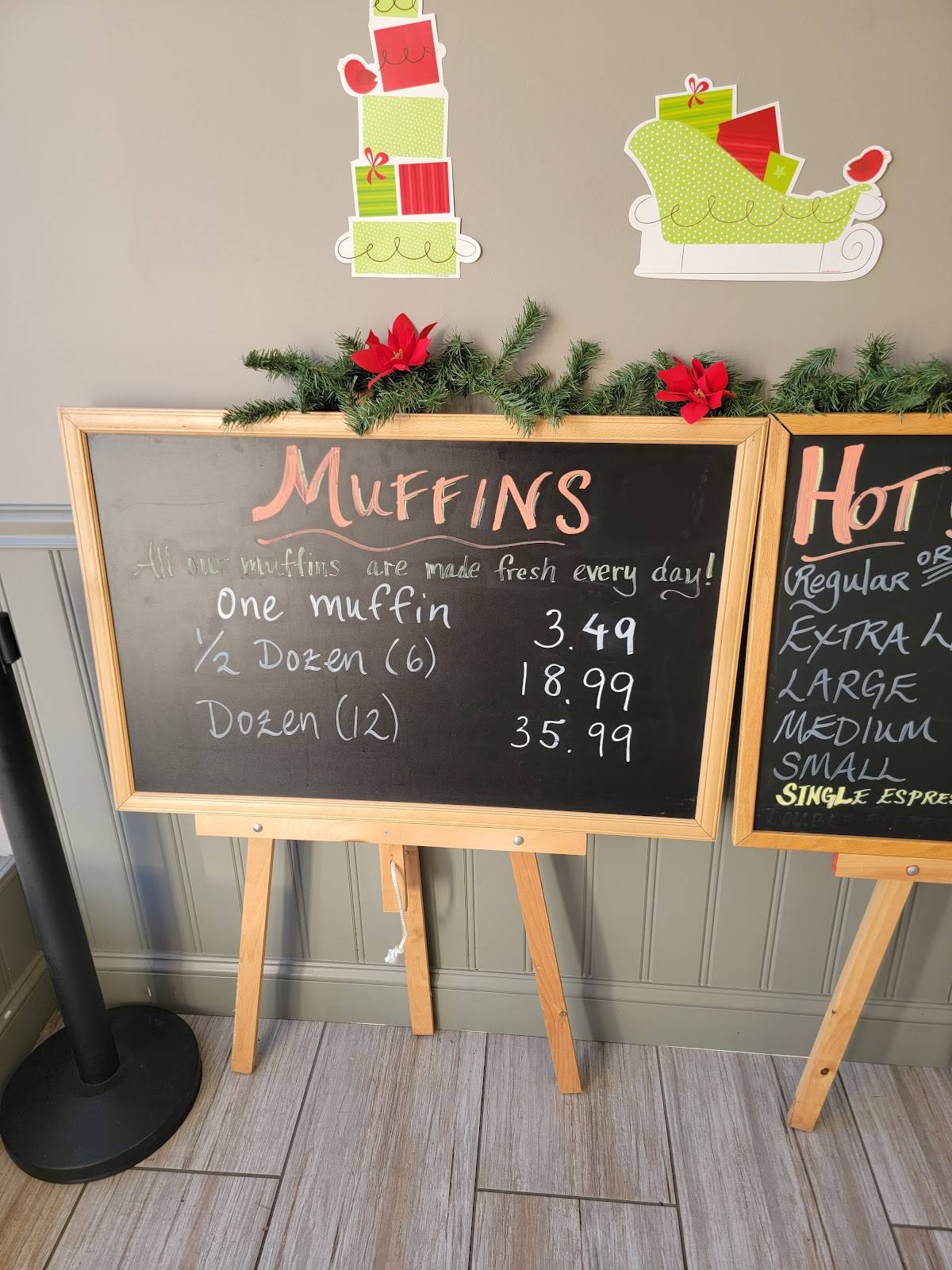 Menu at Java's Brewin' cafe, Billerica