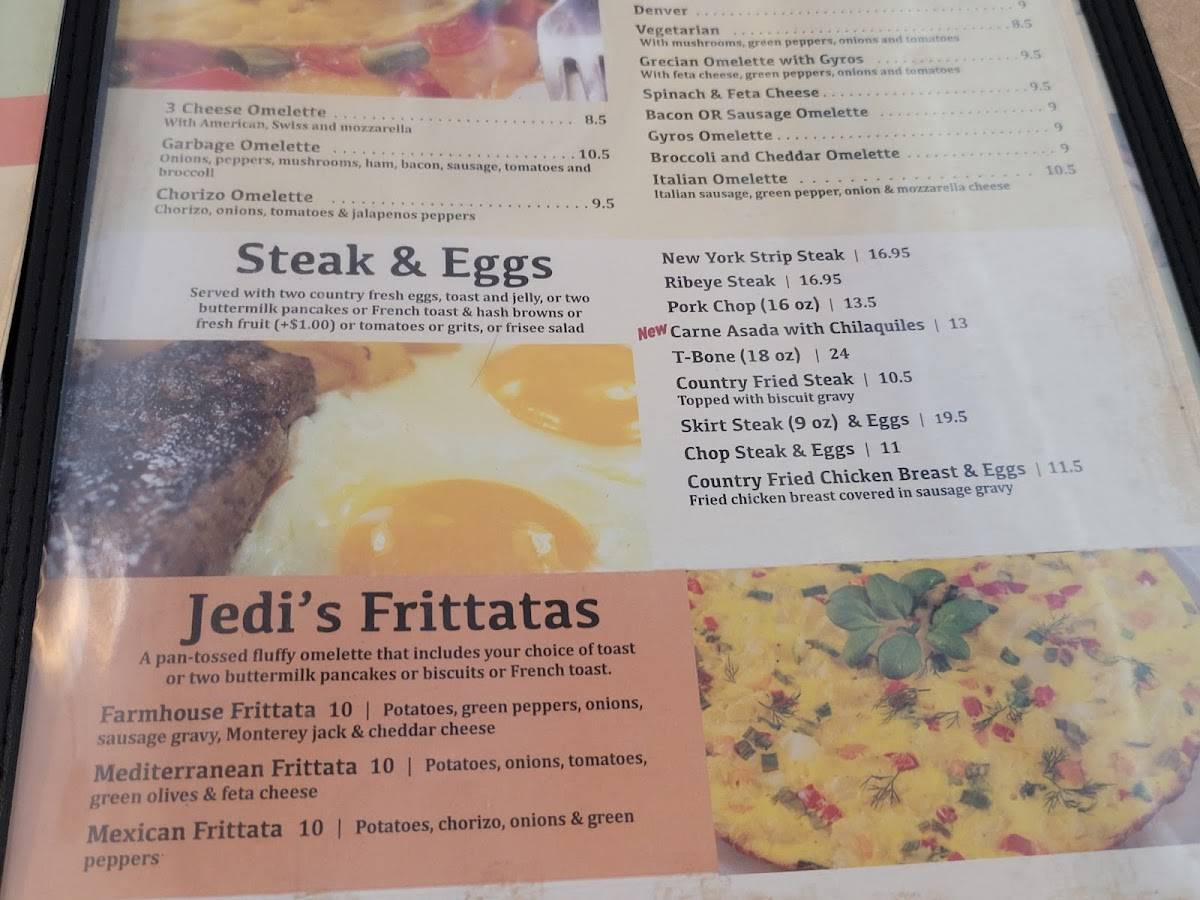 Menu at Jedi's Garden Family Restaurant, Griffith