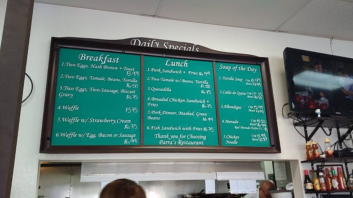 Menu at Jerry Bob's Restaurant, Tucson, E Valencia Rd
