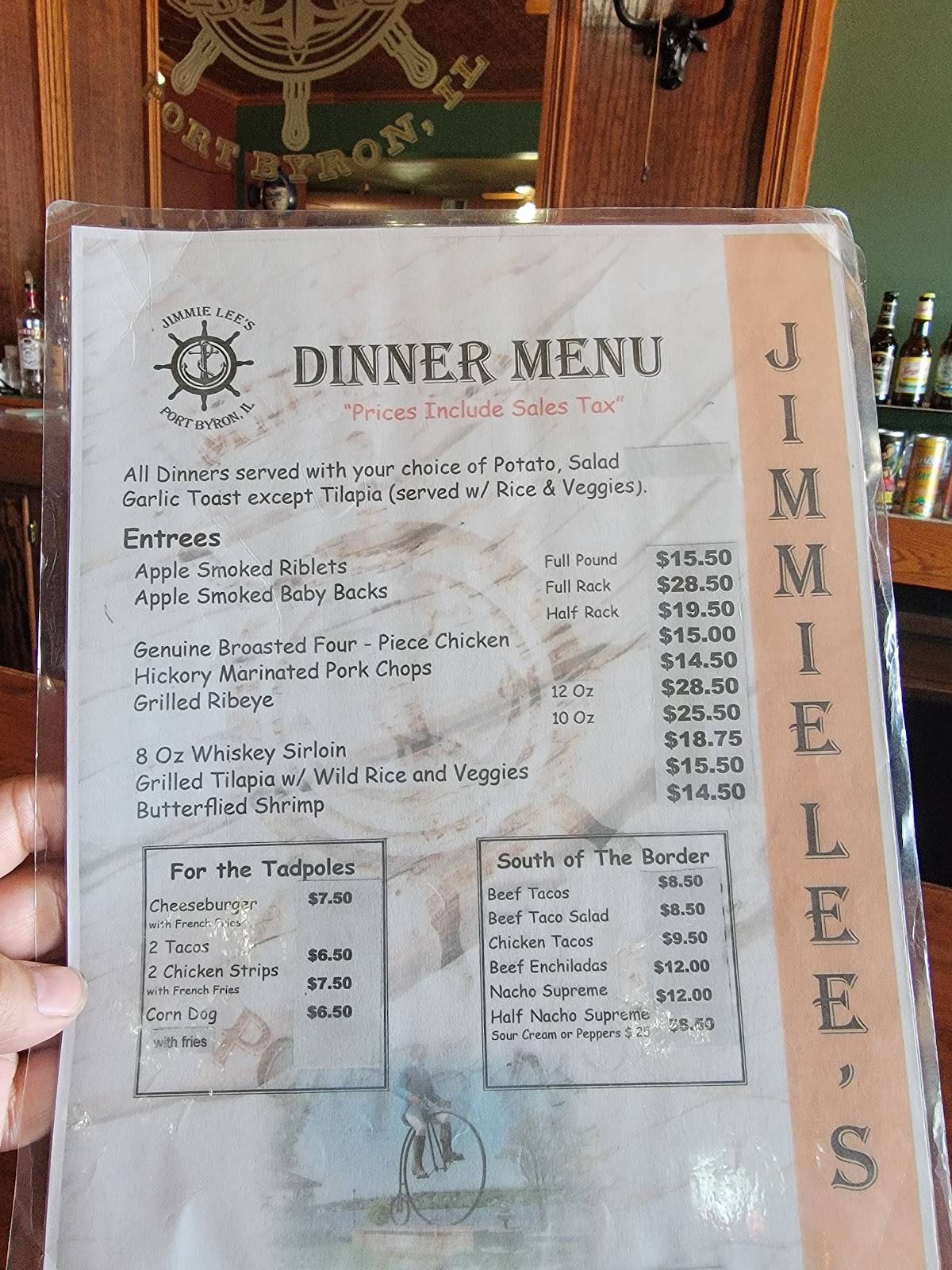 Menu at Jimmie Lee's Bar & Grill, Port Byron