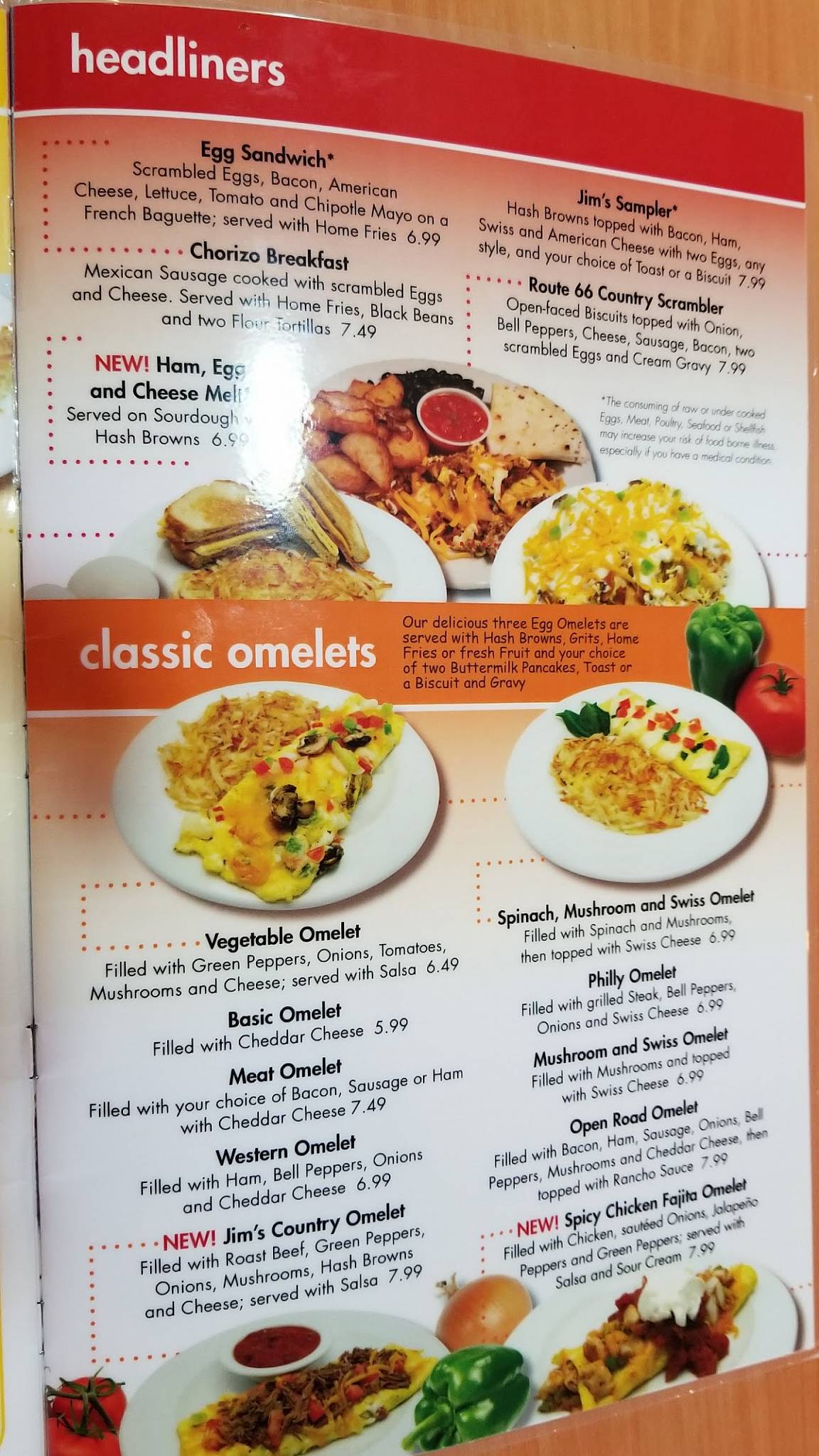 Menu at Jim's Diner restaurant, Bethany, NW 39th Expy