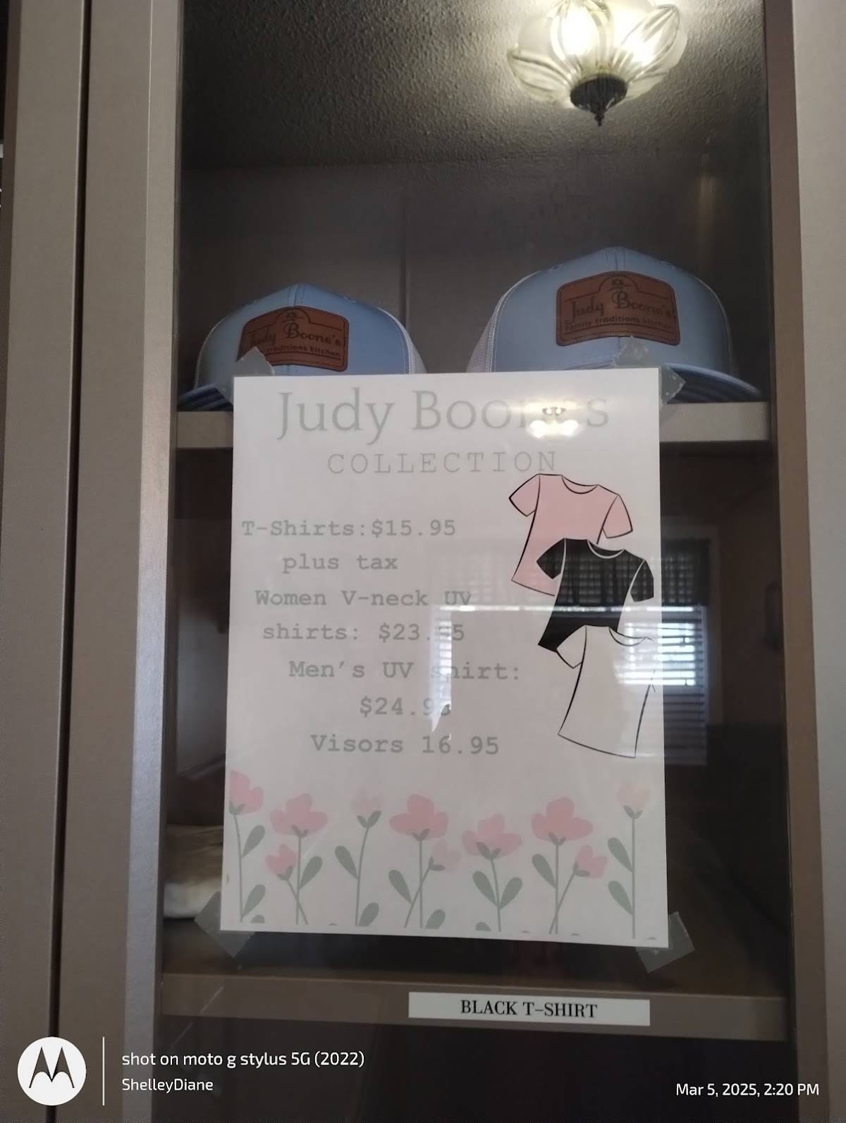 Menu at Judy Boone's Family Kitchen restaurant, Murrells Inlet