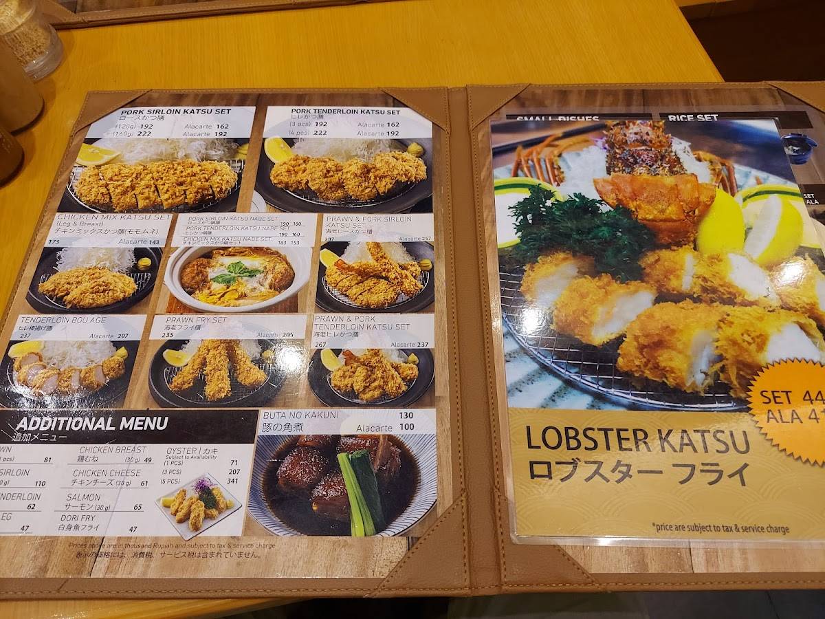Menu at KATSUTOKU Plaza Senayan restaurant, Jakarta, Sentral Senayan 1 ...