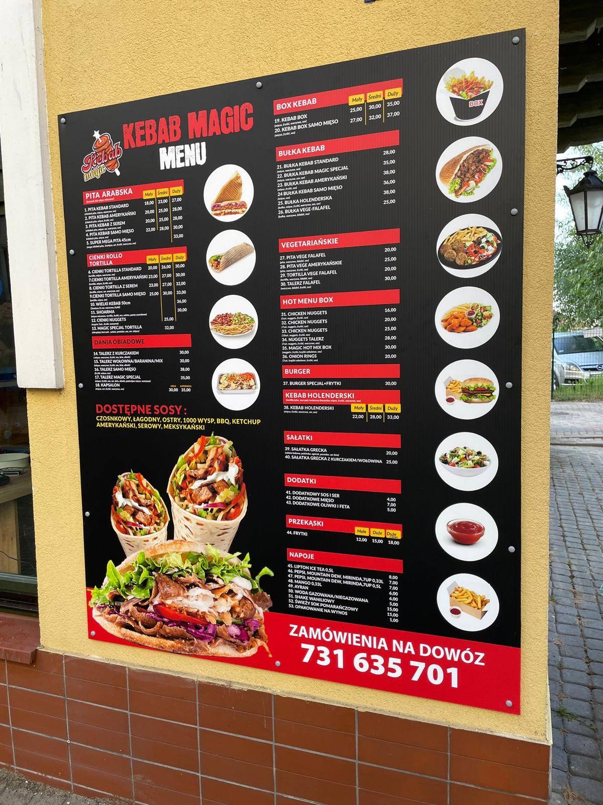 Carta del restaurante KEBAB MAGIC Mikołajki, Mikolajki