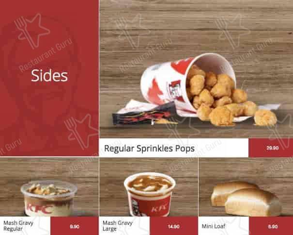 Menu at KFC Musgrave Centre restaurant, Berea, Shop 336