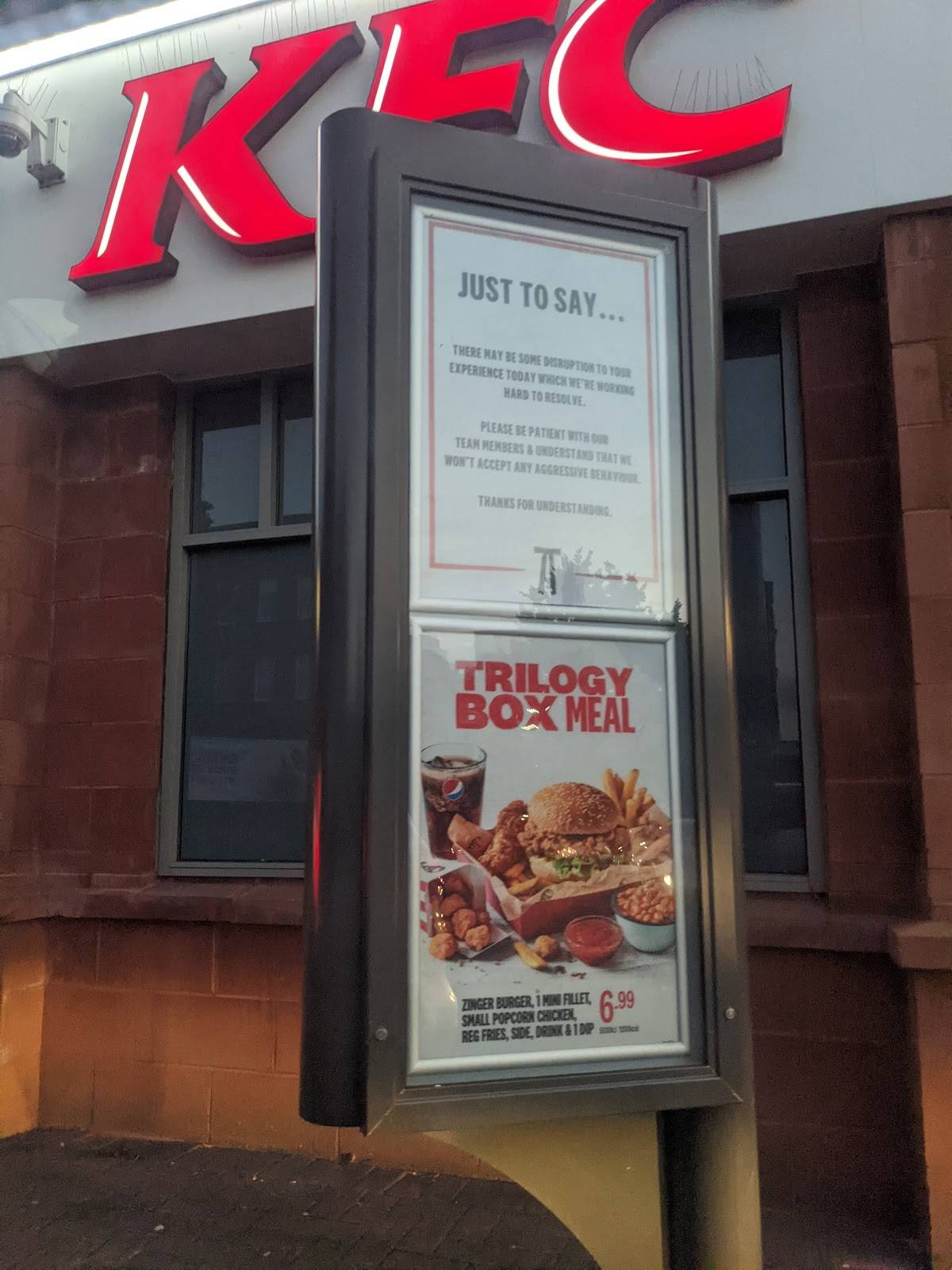 Menu at KFC Glasgow - Pollokshaws Road fast food, Glasgow, Cuthbertson St