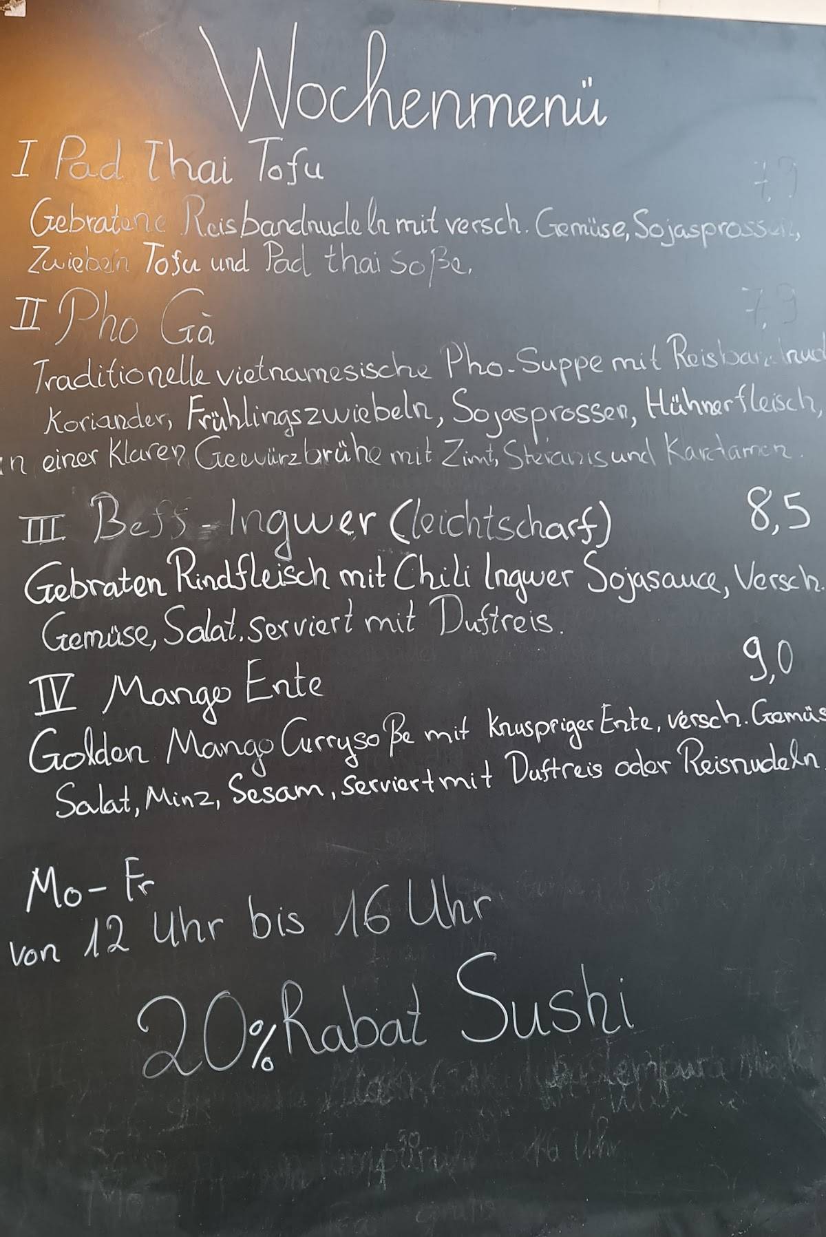 Menu at Kaiju Restaurant, Berlin