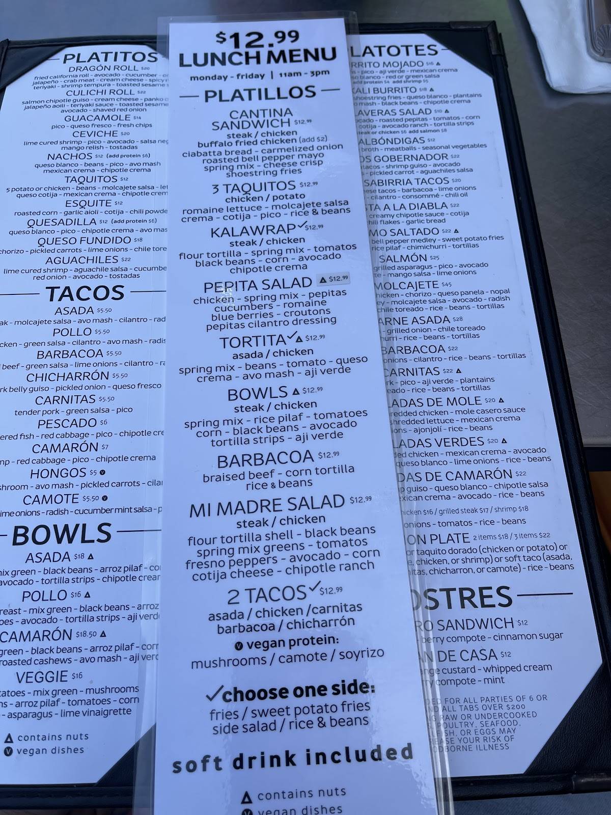 Menu at Kalaveras pub & bar, Redondo Beach