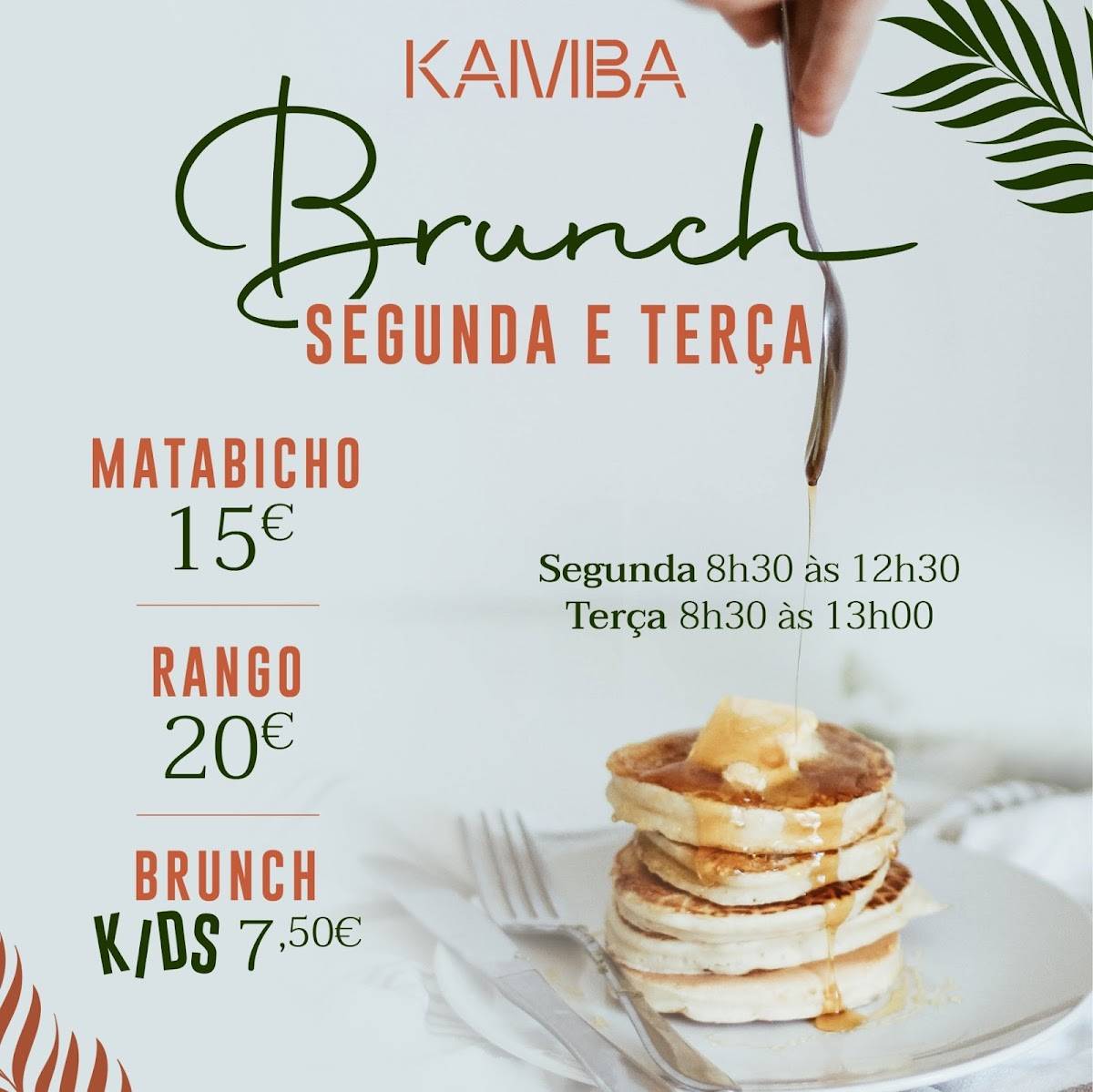Menu em Kamba restaurante, Amora