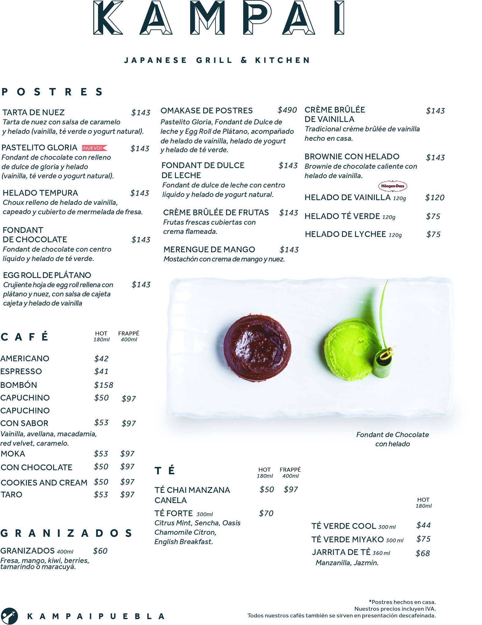 Carta del restaurante Kampai - Puebla, Heroica Puebla del Zaragoza ...