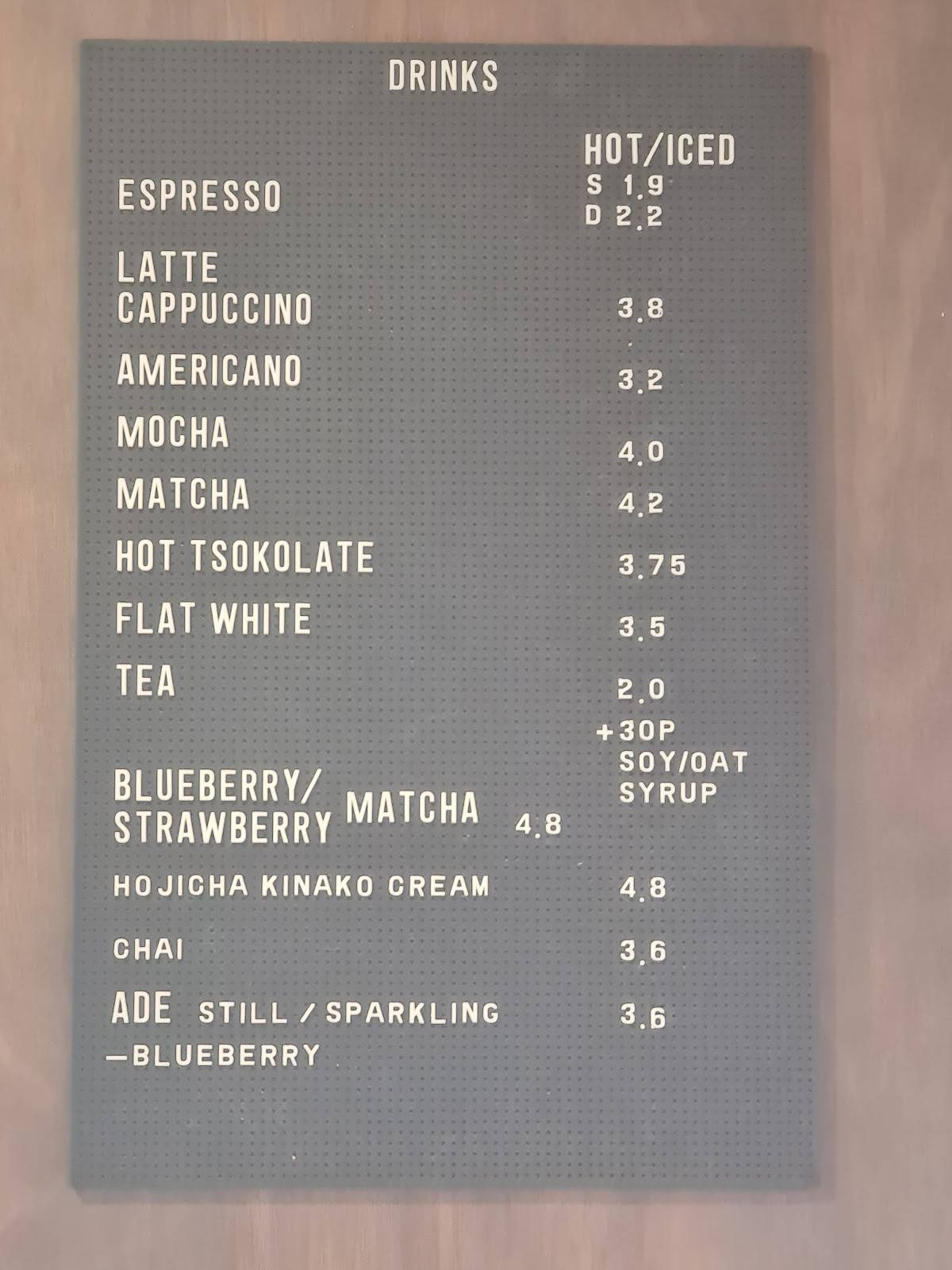 Menu at Kanto Cafe & Bakery, Cambridge