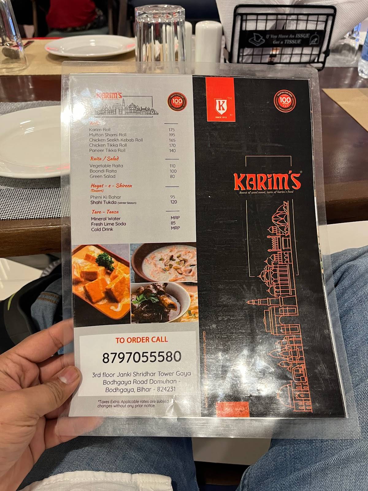 Menu at Karim's 'ORIGINAL FROM JAMA MASJID DELHI-6', India, PX26+HJQ ...