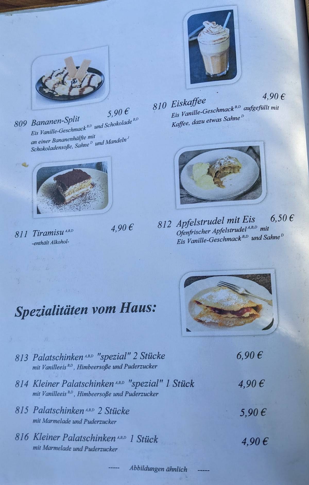 Speisekarte von Restaurant Tell, Kaufbeuren