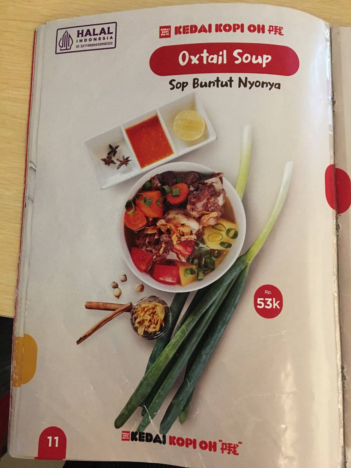 Carta del restaurante Kedai Kopi Oh Gading Serpong - Ruko Faraday ...