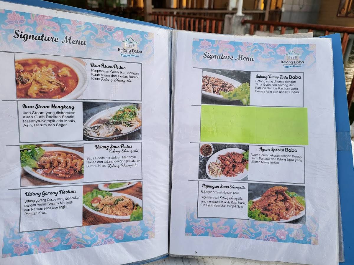 Menu at Kelong Baba by Kelong Shangrila Tj. Pinang restaurant, Batam