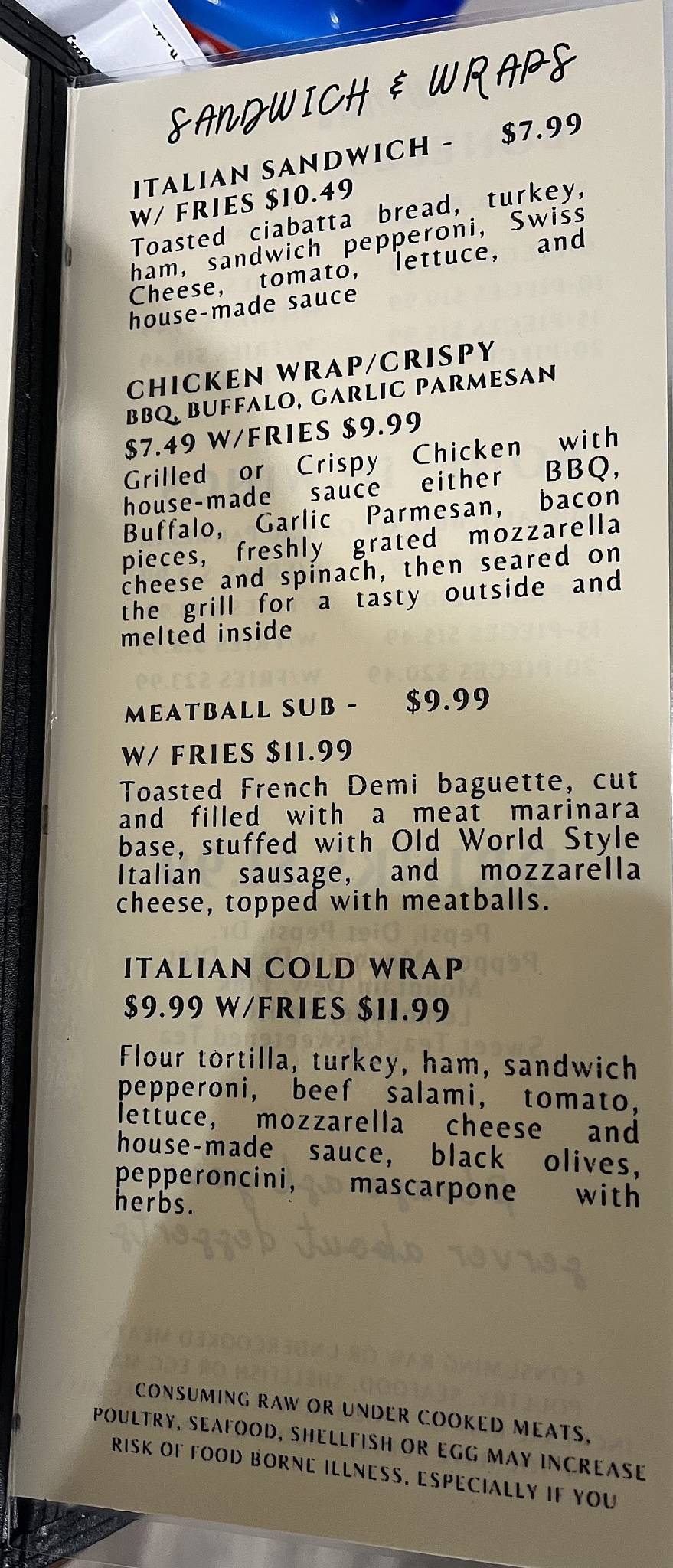 Menu at Keys and Crows Restaurant, Lancaster