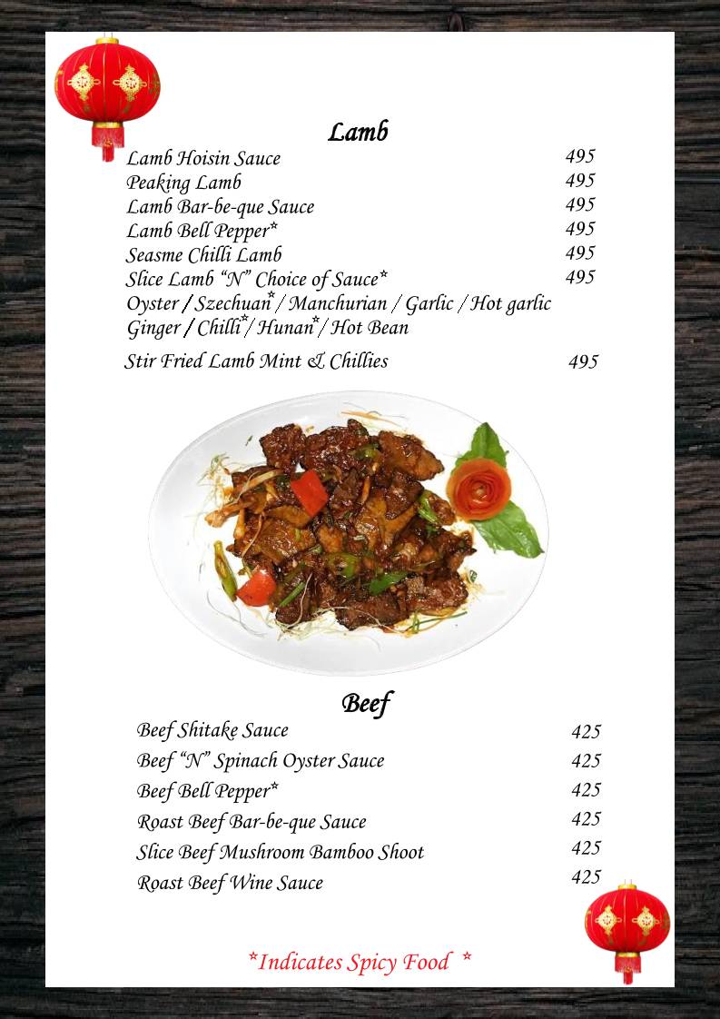 Menu at Kim Ling Specialty Chinese Restaurant, Chennai, AC -2