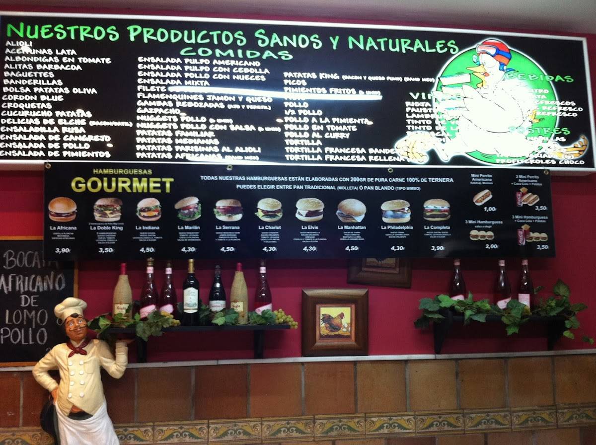 Carta del restaurante King Pollo, La Línea del la Concepción