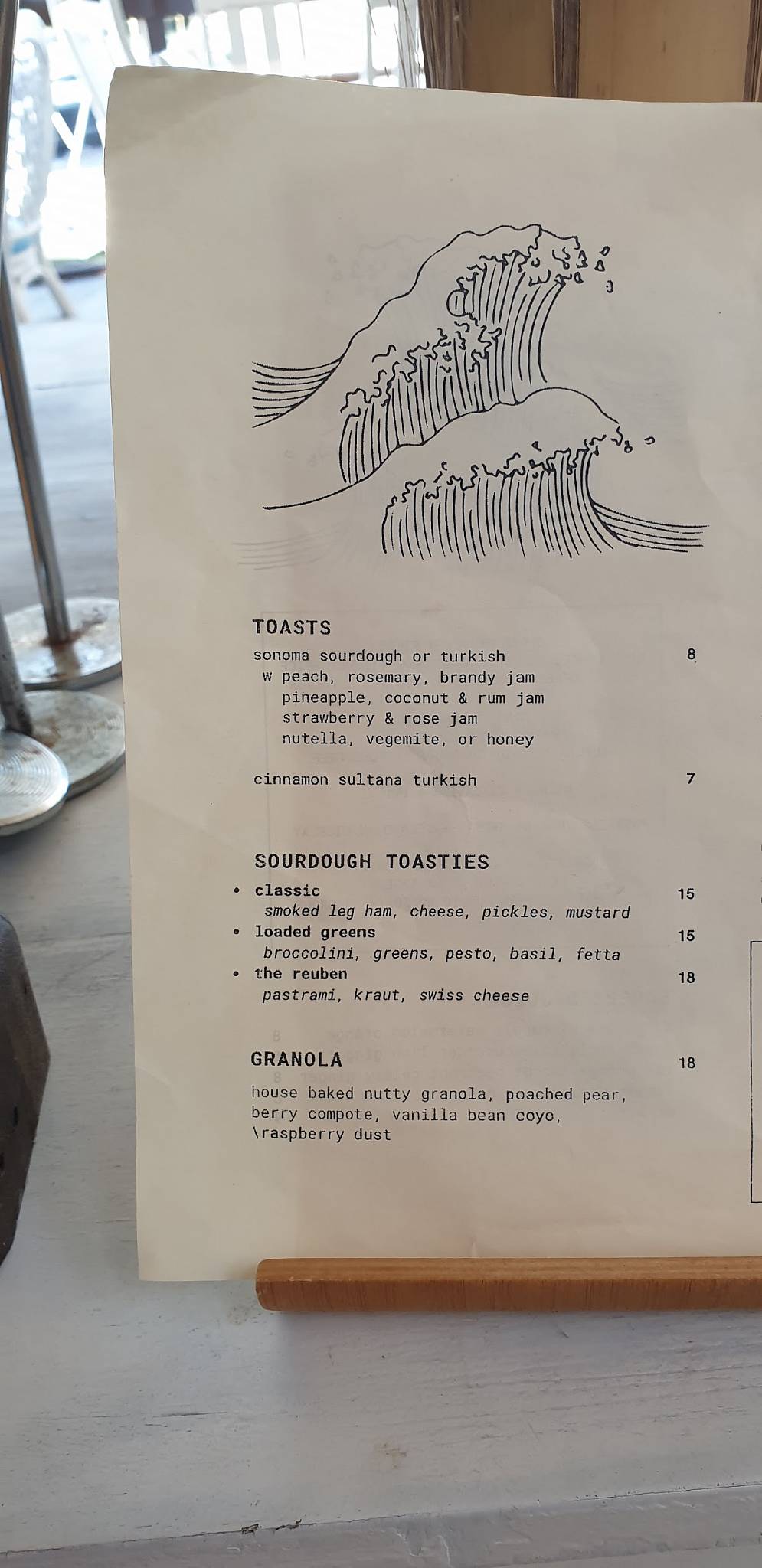 Menu at King Tide Cafe, Brooklyn