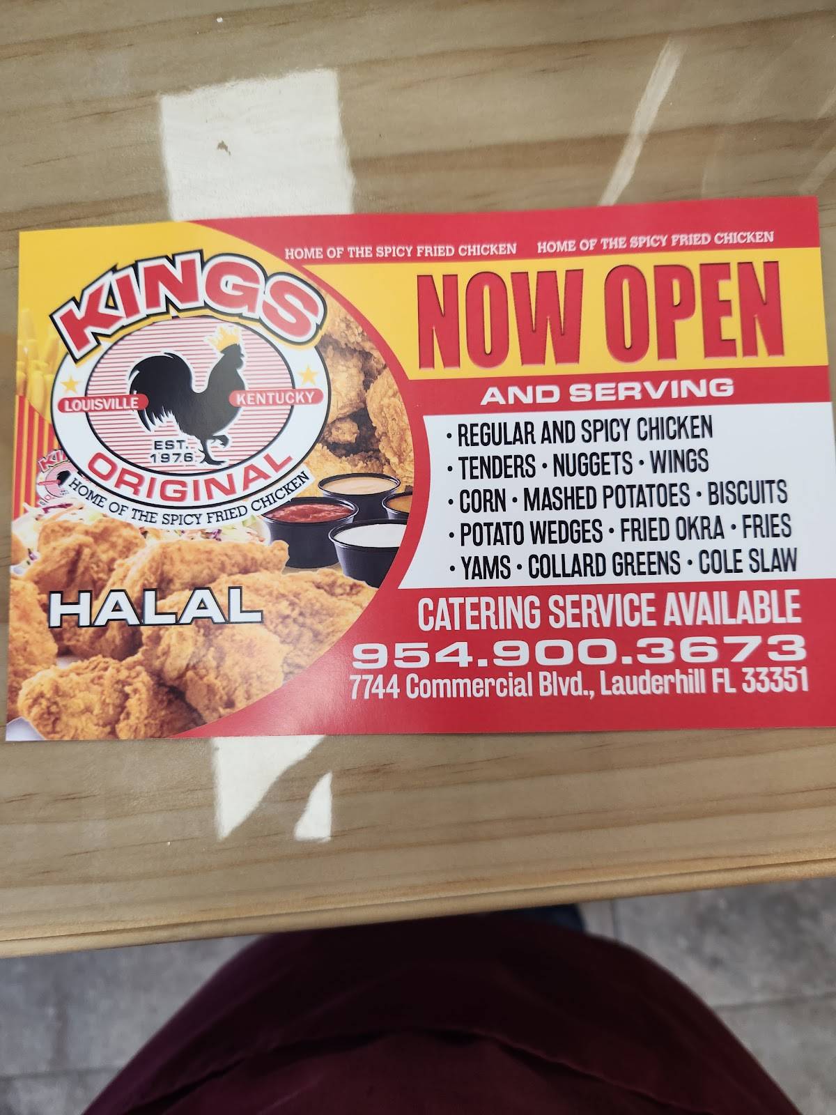 Menu at Kings Original - Home of The Spicy Fried Chicken restaurant ...