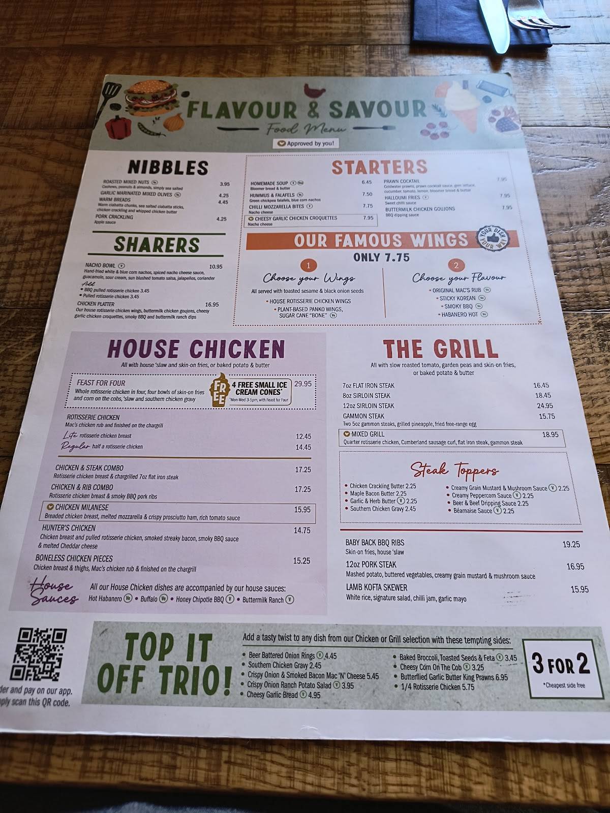 Menu at Kings Reach pub & bar, Biggleswade
