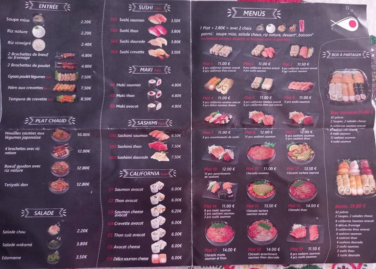 Menu au Kisoro LAFAYETTE restaurant, Paris