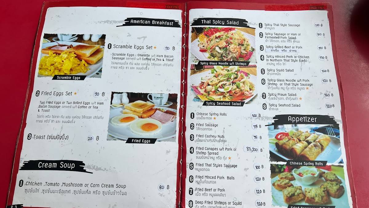 Menu at Kiss Food & Drinks 2 Second Road restaurant, Pattaya City, 216 ...