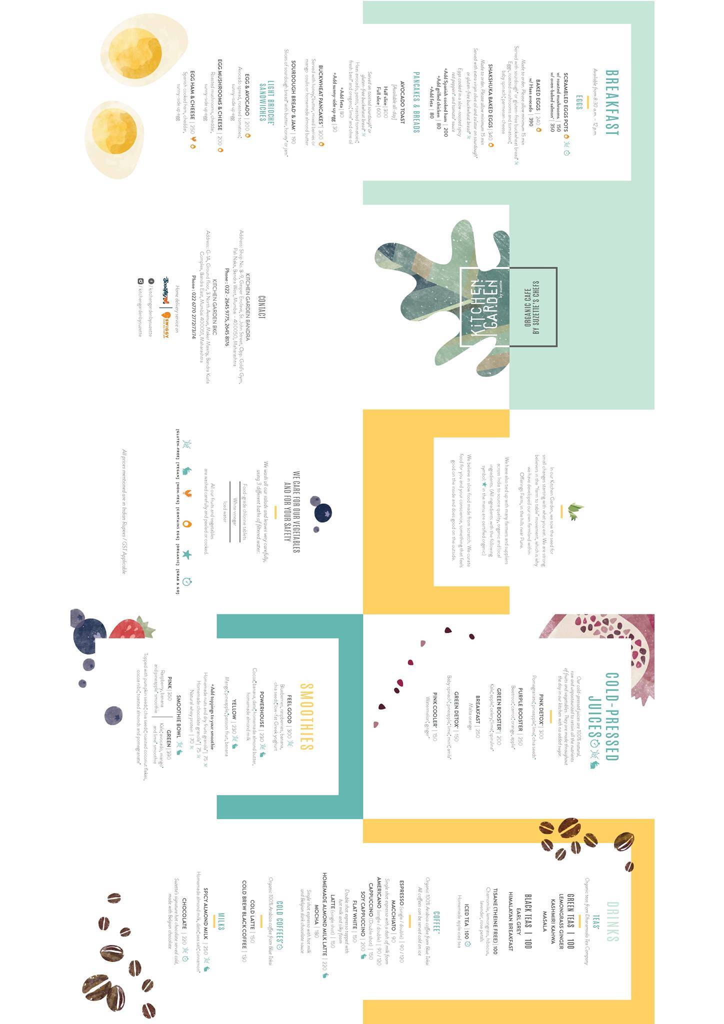 Menu at Kitchen Garden By Suzette, Mumbai, Pali Naka