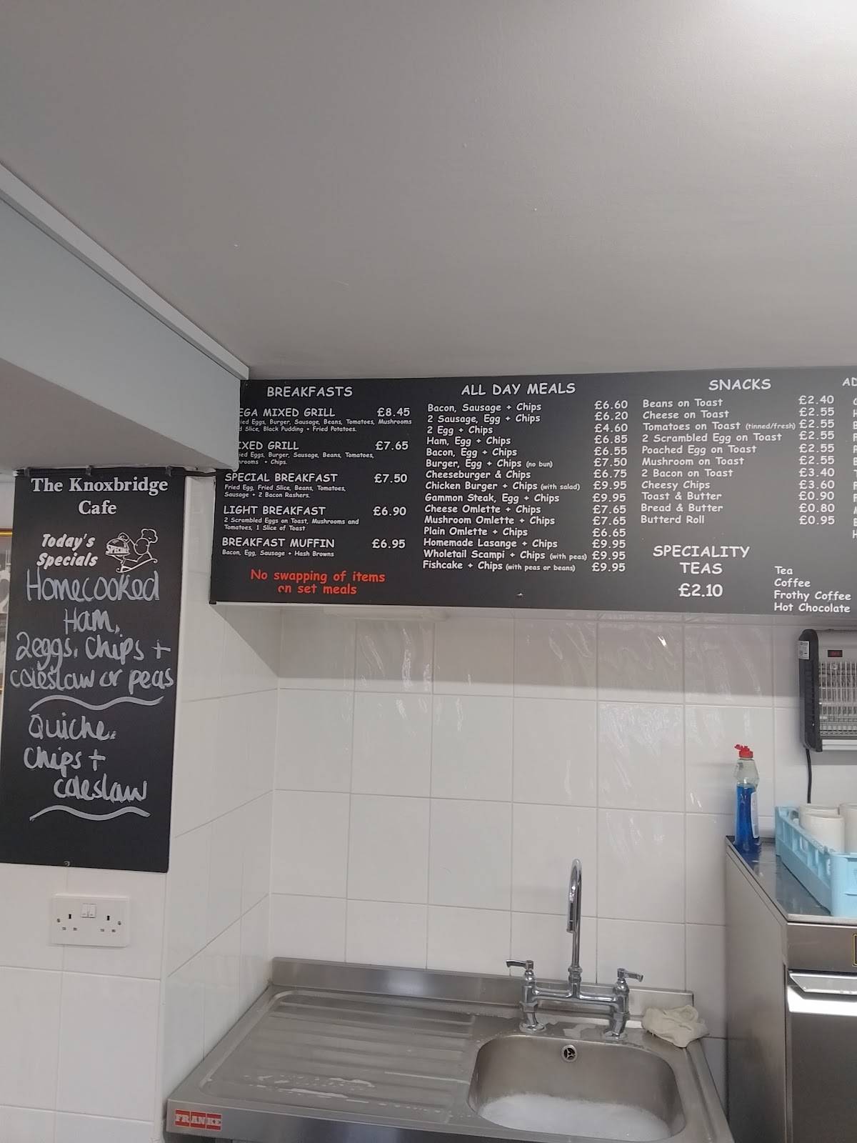 Menu at Knoxbridge Cafe, Cranbrook, Cranbrook Rd