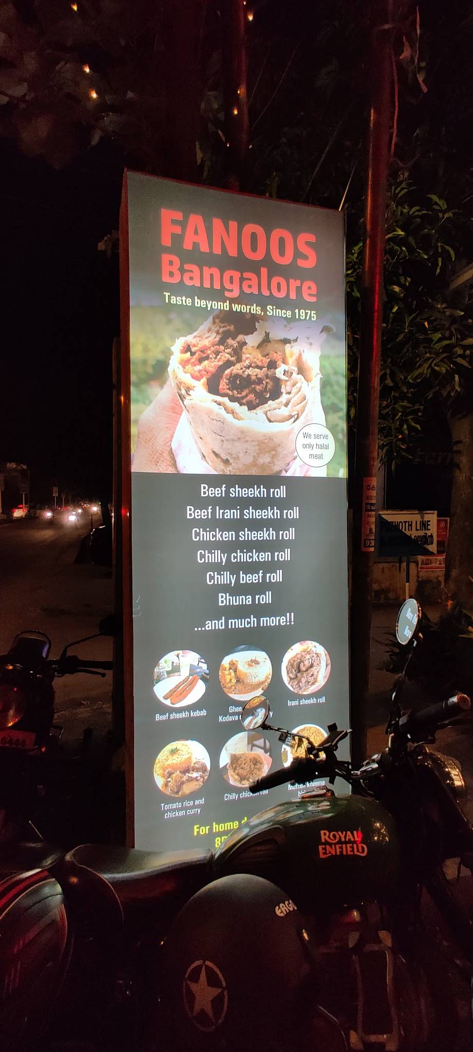Menu at Fanoos Restaurant, Kochi