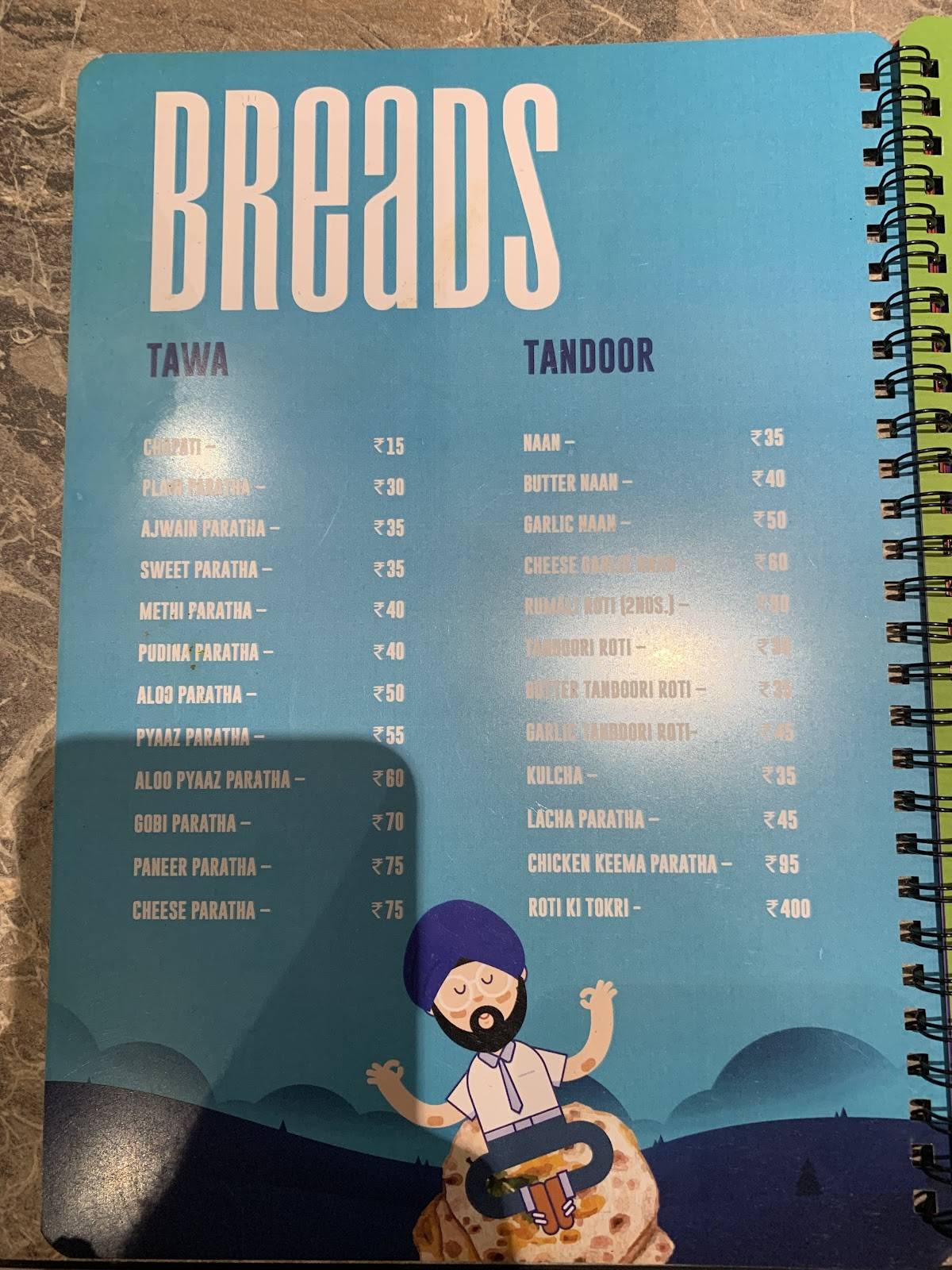 Menu at Urban Paratha Vyttila, Kochi, RP arcade