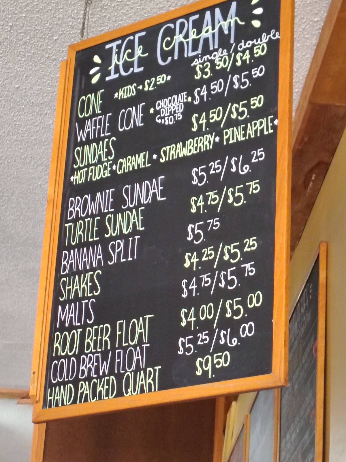 Menu at Koffee Kuppe Cafe, Fremont