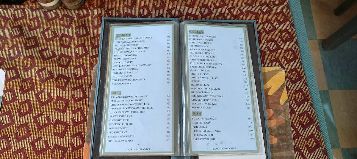 Menu at New Cathay Restaurant and Bar, Kolkata, GRAND HOTEL ARCADE