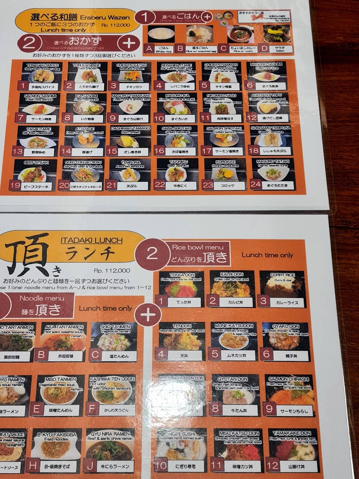 Menu at あすとら酒場 このは Konoha restaurant, Jakarta, Menara Astra Lt 2 015 ...