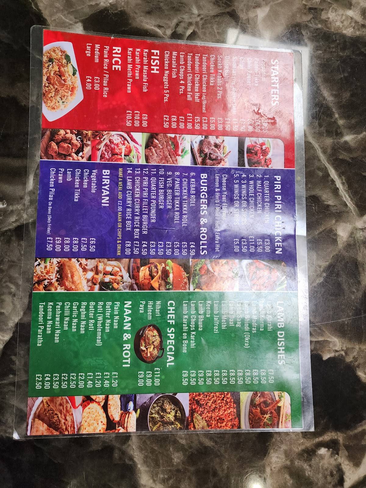 Menu at Koyla Lahore Karahi restaurant, London, 31 Seven Sisters Rd
