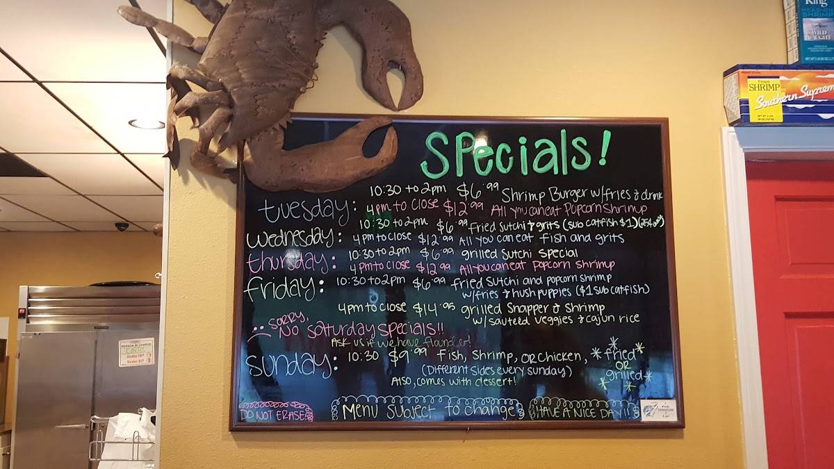 Menu at Kravers Seafood Daphne restaurant, Daphne