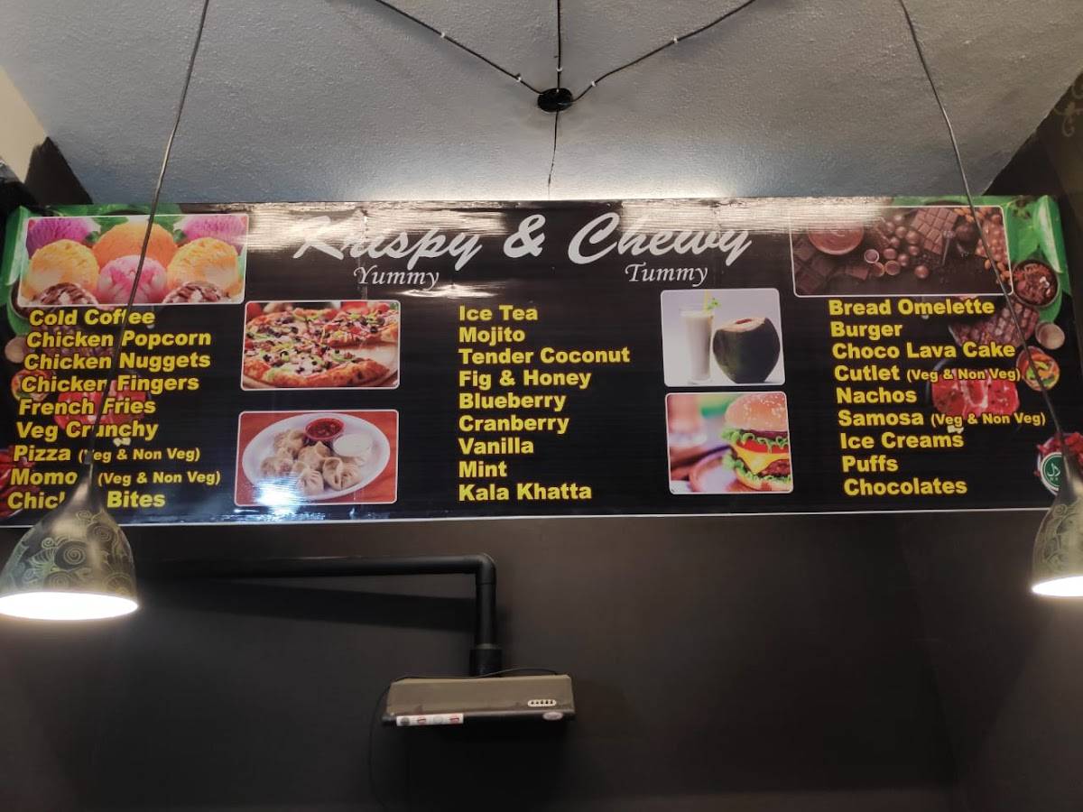 Menu at Krispy & Chewy, India